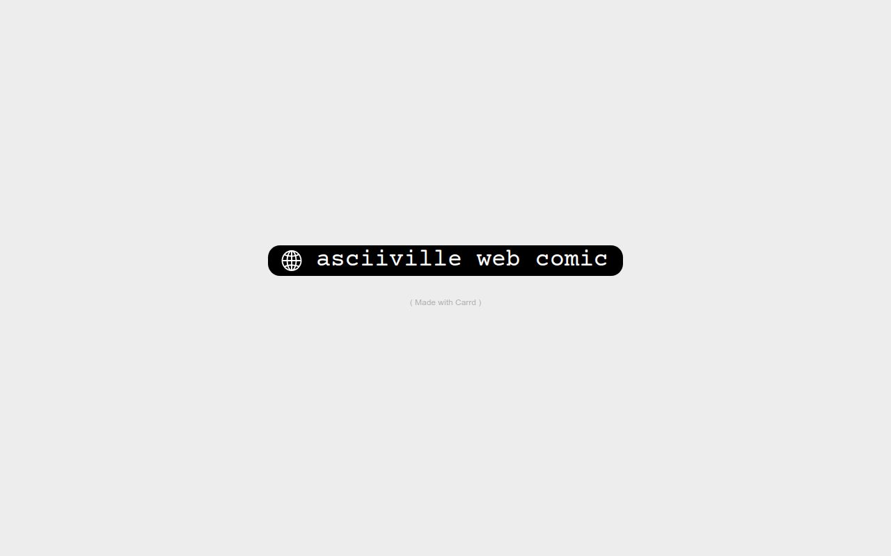 asciiville web comic